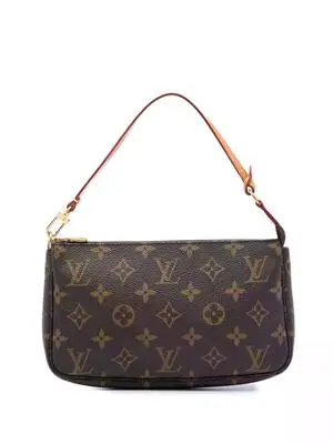 LOUIS VUITTON 1997 Monogram Pochette Accessoires Shoulder Bag - Brown