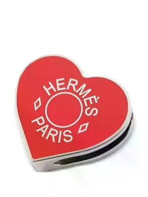 Hermès Heart Shaped Scarf Ring - Silver
