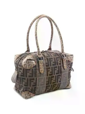 Fendi 2000s Zucca Monogram Top Handle Bag - Brown