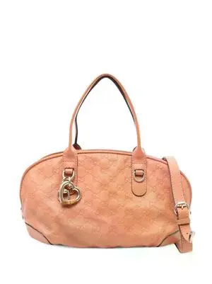 Gucci 2000s Heart Bit Guccissima Handbag - Neutrals
