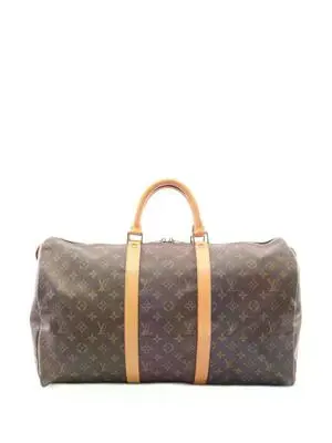 LOUIS VUITTON 2001 50 Keepall Monogram Boston Bag - Brown