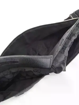 Gucci 2000s Gg Canvas Belt Bag - Black