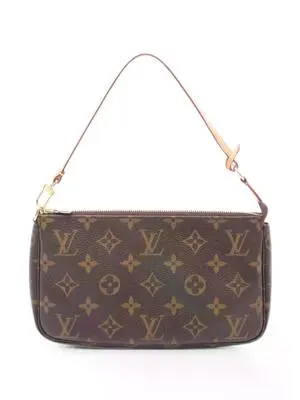 LOUIS VUITTON 2009 Pochette Accessoires Monogram Shoulder Bag - Brown