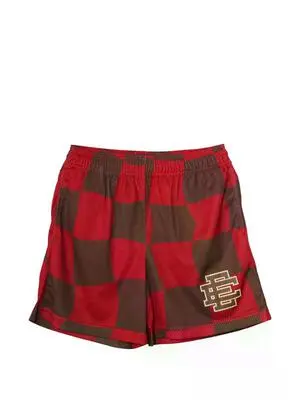 ERIC EMANUEL Checked Track Shorts - Red