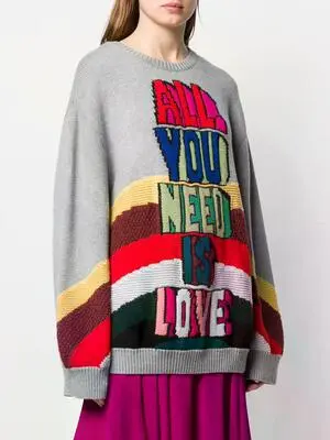 Stella McCartney Intarsia-knit Jumper - Grey