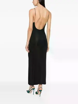 Saint Laurent Chain-link-strap Backless Maxi Dress