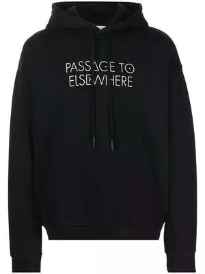 COUNTY OF MILAN Satellite Cross Over Hoodie - Black