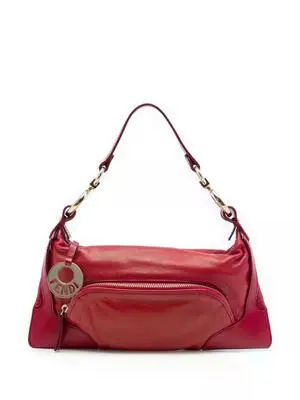 Fendi 2000-2010 Leather Chef Pocket Shoulder Bag - Red