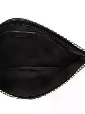 Balenciaga Canvas Navy Clip L Clutch Bag