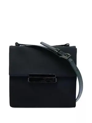 Prada 2010-2026 Tessuto Flap Crossbody Bag - Black