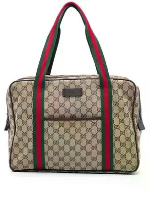 Gucci 2016-2026 Gg Canvas Web Business Bag - Neutrals