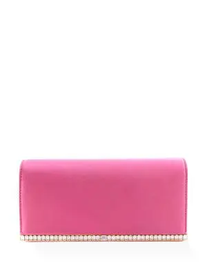 Prada 2016-2019 Crystal Embellished Satin Evening Clutch Bag - Pink
