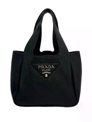 Prada 2010-2026 Mini Vitello Daino Soft Dynamique Handbag - Black