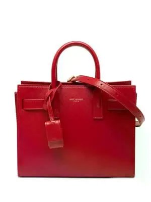Saint Laurent 2020 Nano Leather Sac De Jour Satchel - Red