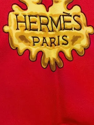 Hermès 1980-2010 Les Cavaliers D Or Silk Scarf 90 Scarves - Red