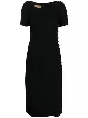 Gucci Button-front Midi Dress - Black