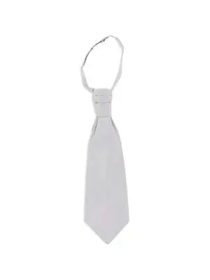 Corneliani Chevron-pattern Silk Ascot Tie - Grey