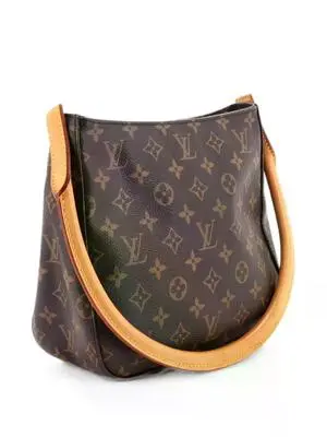LOUIS VUITTON Looping Handbag Monogram Canvas Mm Satchel