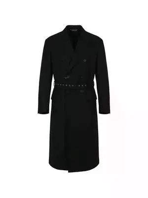 Valentino Garavani Double-breasted Belted Coat - Black