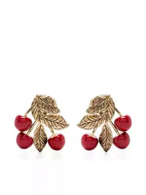 Saint Laurent Cherry Earrings - Gold