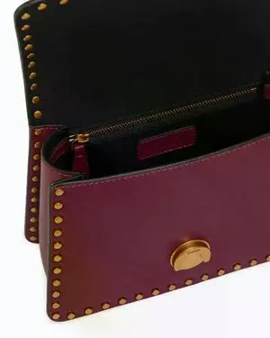 Pinko Mini Love Bag One Top Handle Handbag In Leather With Mini Studs