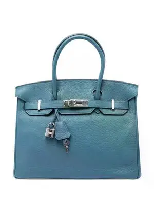 Hermès 2013 Togo Birkin Retourne 30 Handbag - Blue