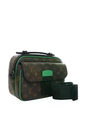 LOUIS VUITTON Monogram Macassar S Lock Messenger Bag Satchel - Brown