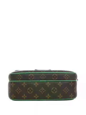 LOUIS VUITTON Monogram Macassar S Lock Messenger Bag Satchel - Brown