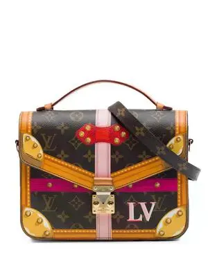 LOUIS VUITTON 2018 Monogram Summer Trunks Pochette Metis Satchel - Brown
