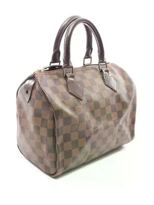 LOUIS VUITTON Damier Ebene Speedy 25 Boston Bag - Brown