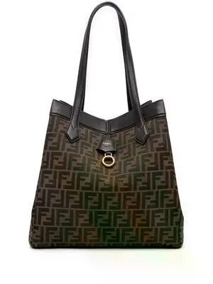 Fendi 2010-2026 Large Zucca Canvas Origami Tote Bag - Brown