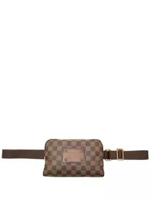 LOUIS VUITTON 2010 Damier Ebene Brooklyn Bum Bag Belt Bag - Brown