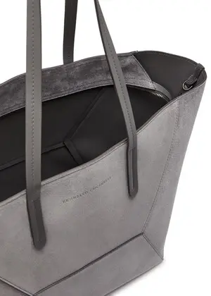 Brunello Cucinelli Bead Medium Suede Tote
