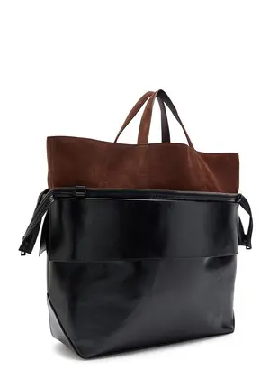 Loewe Large Suede And Leather Tote Bag