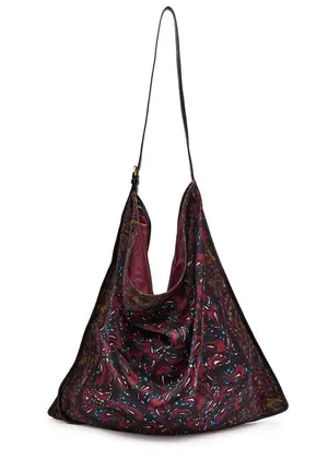 Dries Van Noten Scarf Large Leather And Satin Tote