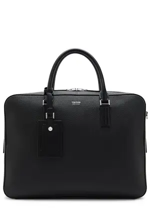 TOM FORD Elliot Grained Leather Briefcase - Black