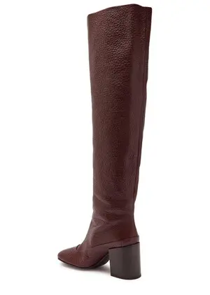 Dries Van Noten 75 Grained Leather Over-the-knee Boots