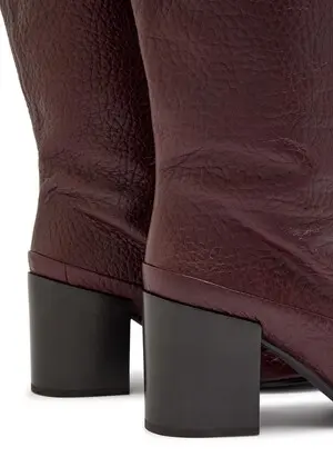Dries Van Noten 75 Grained Leather Over-the-knee Boots