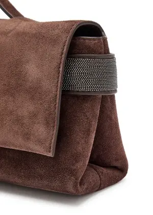 Brunello Cucinelli Suede Top Handle Bag