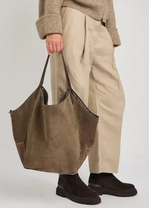 Brunello Cucinelli Reversible Suede Tote