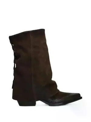 METISSE Button-embellished Pointed-toe Boots