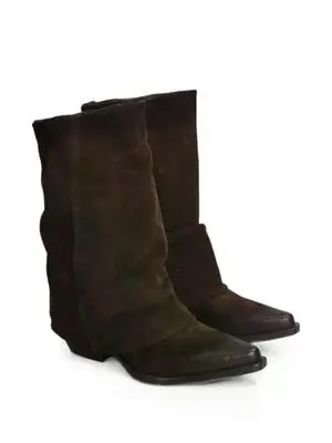METISSE Button-embellished Pointed-toe Boots