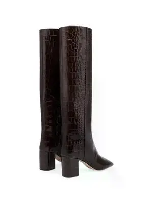 Paris Texas Anja Crocodile-embossed Leather Boots