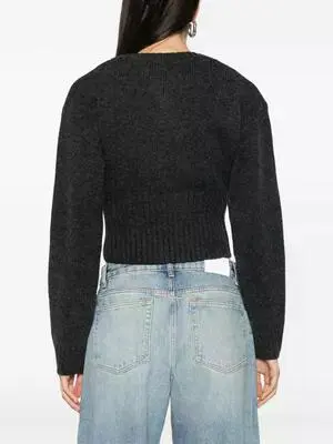 ST. AGNI Ribbed-knit Cropped Cardigan