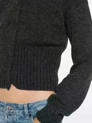 ST. AGNI Ribbed-knit Cropped Cardigan