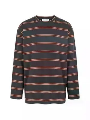 JIL SANDER Striped Long-sleeve T-shirt - Grey