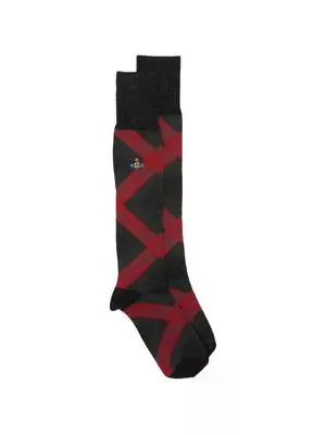 VIVIENNE WESTWOOD Quadrophenia Orb-embroidered Knee High Socks - Black