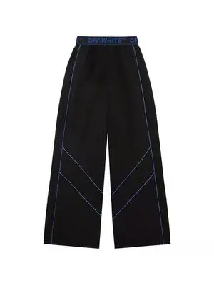 Off-White Jacquard Logoband Wide-leg Nylon Pants