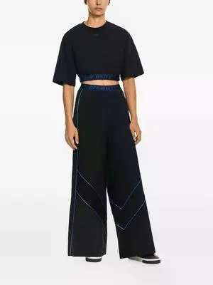 Off-White Jacquard Logoband Wide-leg Nylon Pants