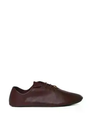 Loewe Pebble Soft Lace-up In Nappa Calfskin - Red
